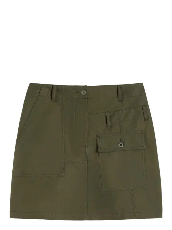 Max Mara Water-repellent Canvas Mini Skirt - Khaki