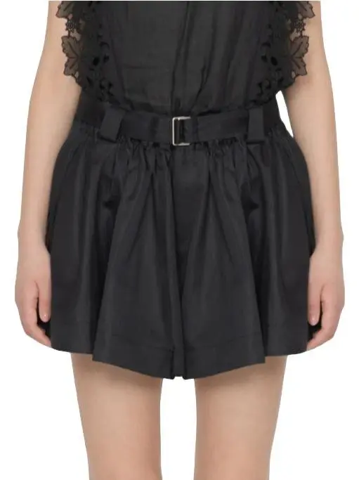 Sea Angelina Belted Shorts - Black