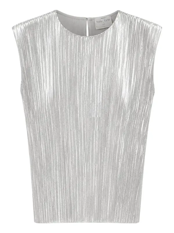 FORTE_FORTE Pleated Knitted Cover-up - Gray