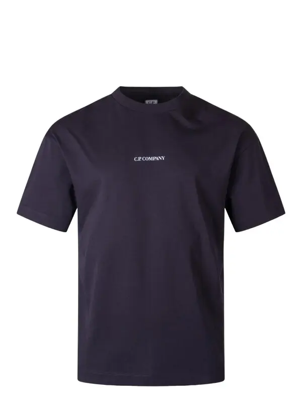 C.P. COMPANY Logo Crew Neck T-shirt - Black