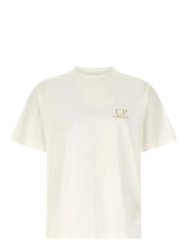 C.P. COMPANY Logo Crew Neck T-shirt - White