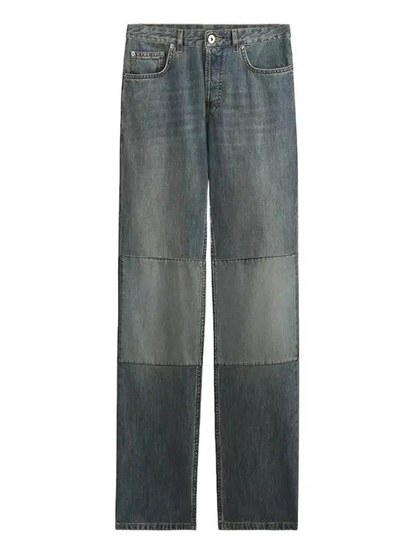 Dior Patchwork Regular Fit Jeans - Blue