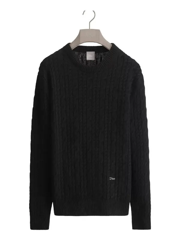Dior Cable-knit Cashmere Sweater - Black