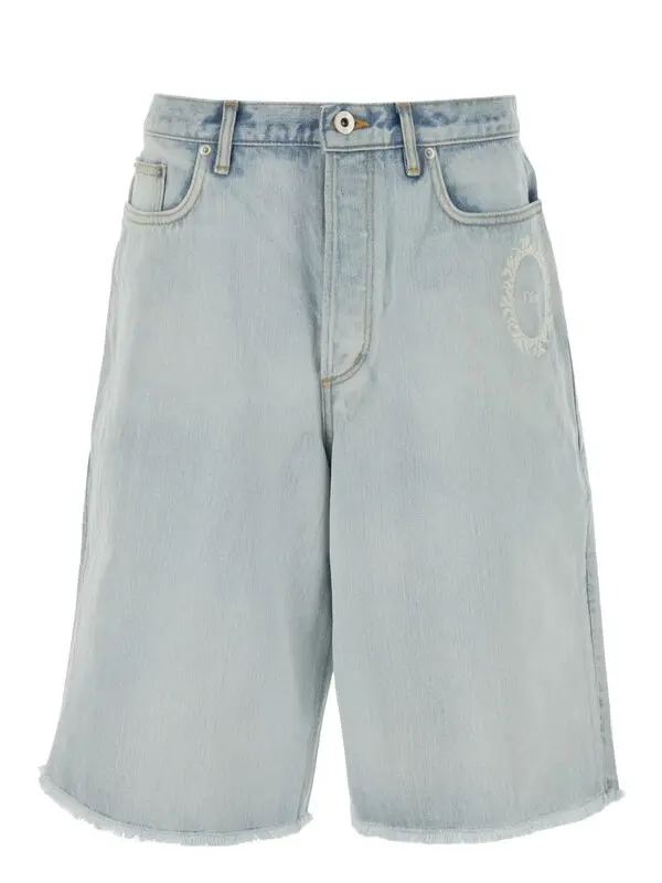Dior Medaillon Denim Shorts - Blue