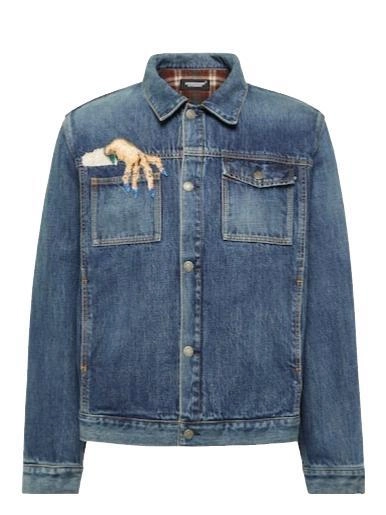 Undercover Embellished Denim Jacket - Blue
