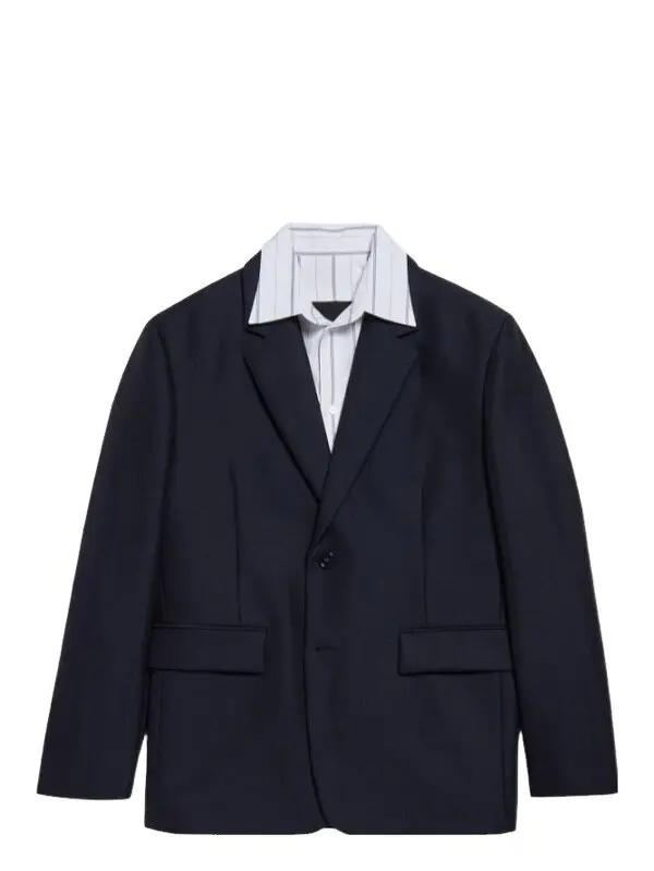 Balenciaga Hybrid Shirt Jacket - Deep Navy Blue