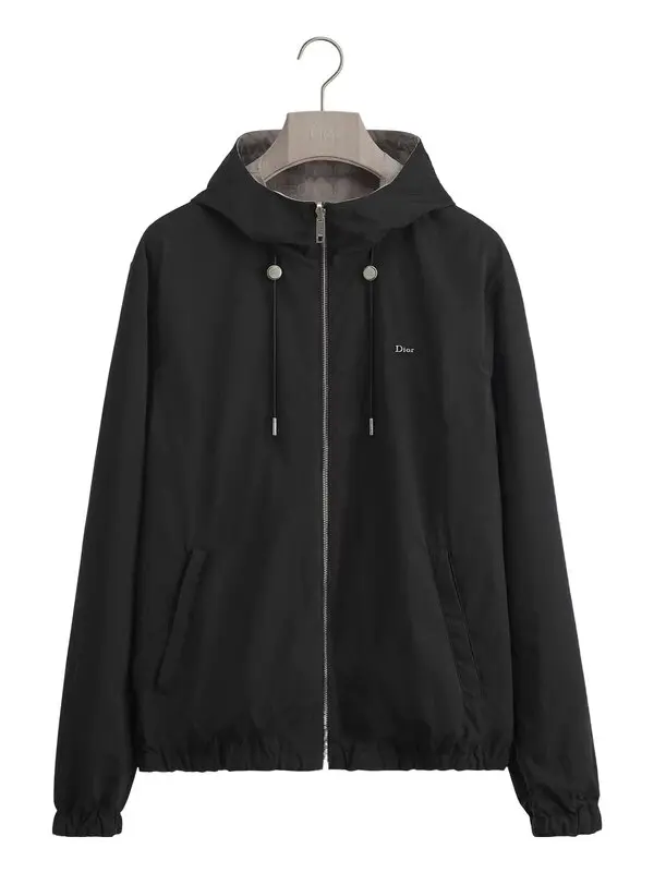 Dior Reversible Oblique Motif Zip-up Jacket - Black