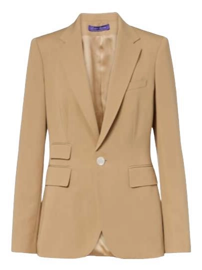 Ralph Lauren Parker Wool Gabardine Blazer - Nude