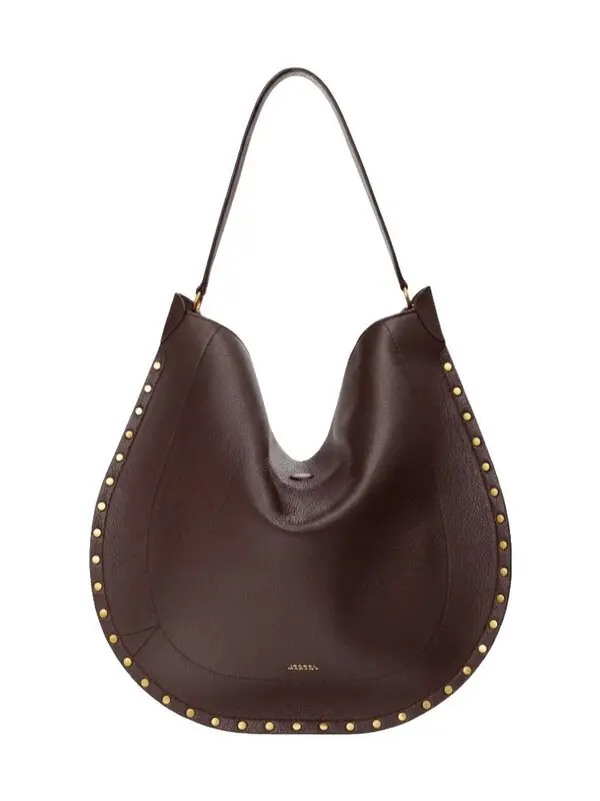 Isabel Marant Étoile Studded Leather Shoulder Bag - Black