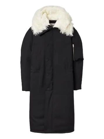JIL SANDER Faux Fur-trimmed Down Parka - Black