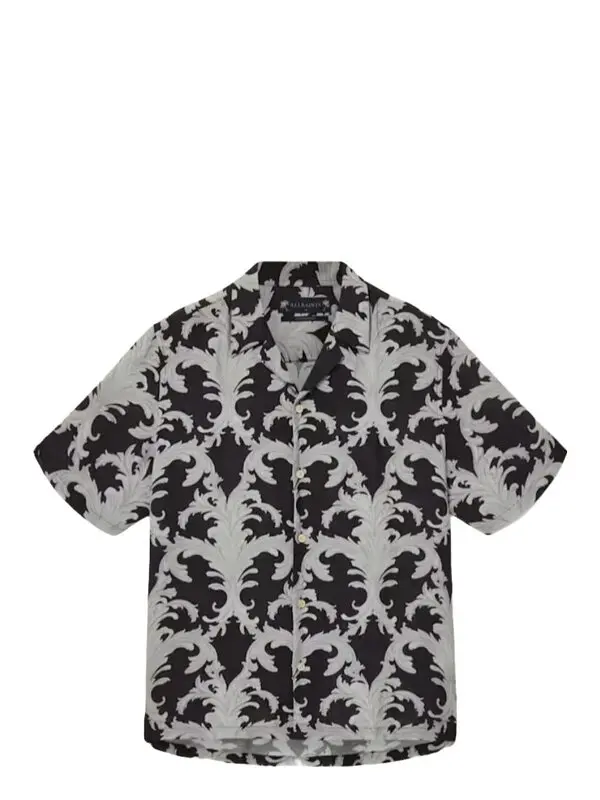 ALLSAINTS Motif Short Sleeve Shirt - Black