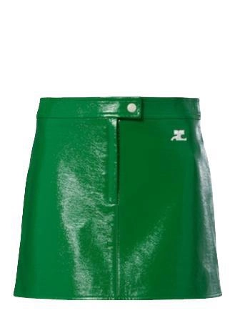 COURREGES Re-edition Vinyl Mini Skirt - Green