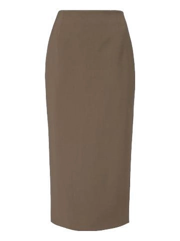 MUGLER Wool-blend Pencil Skirt - Grey