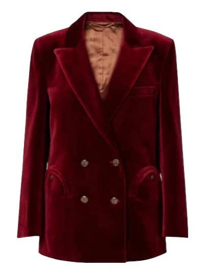 BLAZÉ MILANO Everynight Double-breasted Cotton Velvet Blazer - Brown
