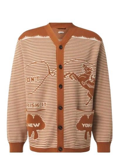 BODE Buckaroo Striped Cotton Cardigan - No
