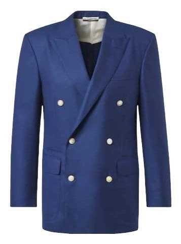 Dunhill Double-breasted Cashmere Blazer - Blue