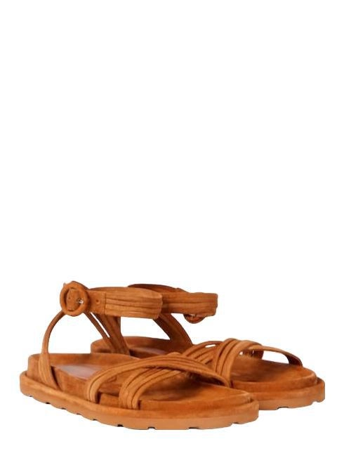 GIANVITO ROSSI Lianne Suede Sandals - Brown