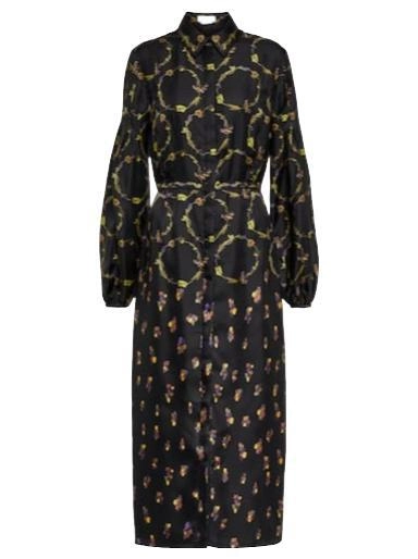 Gabriela Hearst Printed Silk Twill Maxi Dress - Black