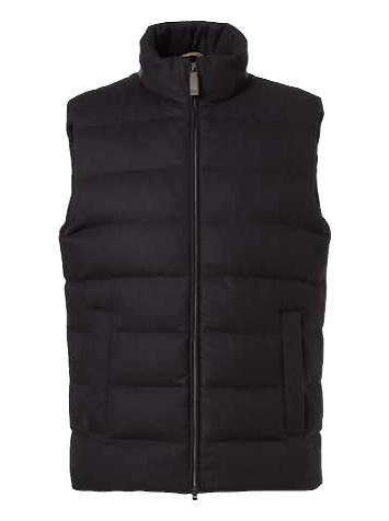 Herno Down Patchwork Vest - Black