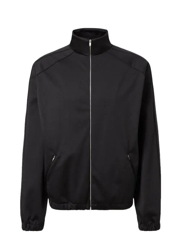 JIL SANDER Zip-up Cotton-blend Sweatshirt - Black
