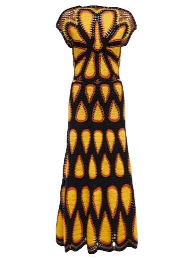 Gabriela Hearst Aidy Crocheted Cashmere Midi Dress - Brown