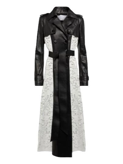 Gabriela Hearst Leather Trench Coat - Black