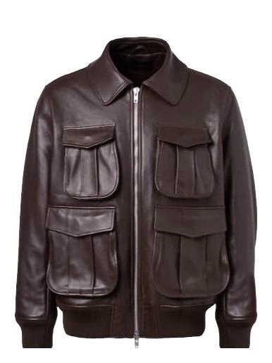Simone Rocha Leather Bomber Jacket With Utilitarian Pockets - Black