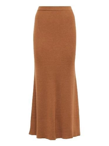 Gabriela Hearst Ribbed High-waisted Midi Skirt - Brown