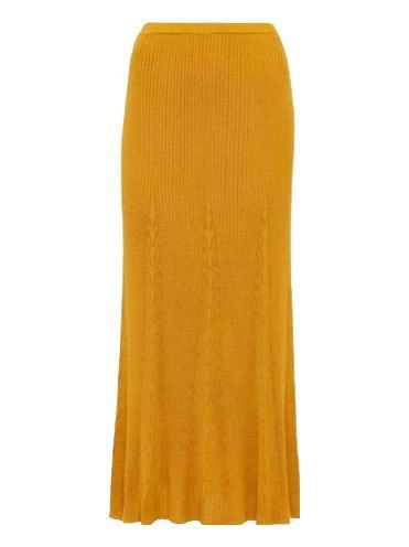 Gabriela Hearst Knitted Midi Skirt - Orange