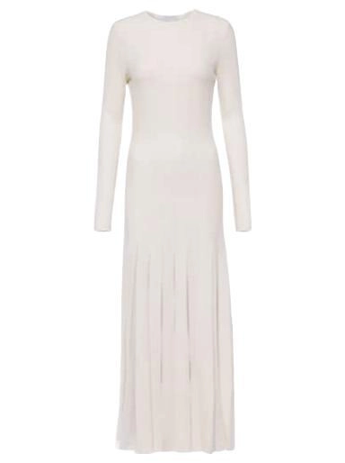 Gabriela Hearst Long Sleeve Pleated Dress - White
