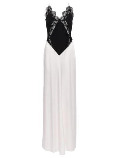 Victoria Beckham Lace Trimmed Gown - White