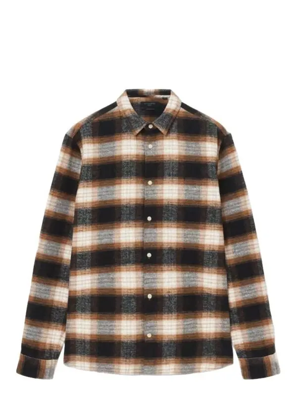 ALLSAINTS Mercy Plaid Shirt - Rusty Orange