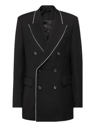 WALES BONNER Rise Double-breasted Wool Blazer - Black