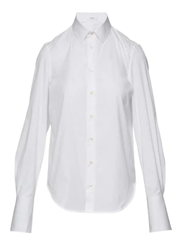 Wardrobe.NYC Classic Shirt With Pleats - White