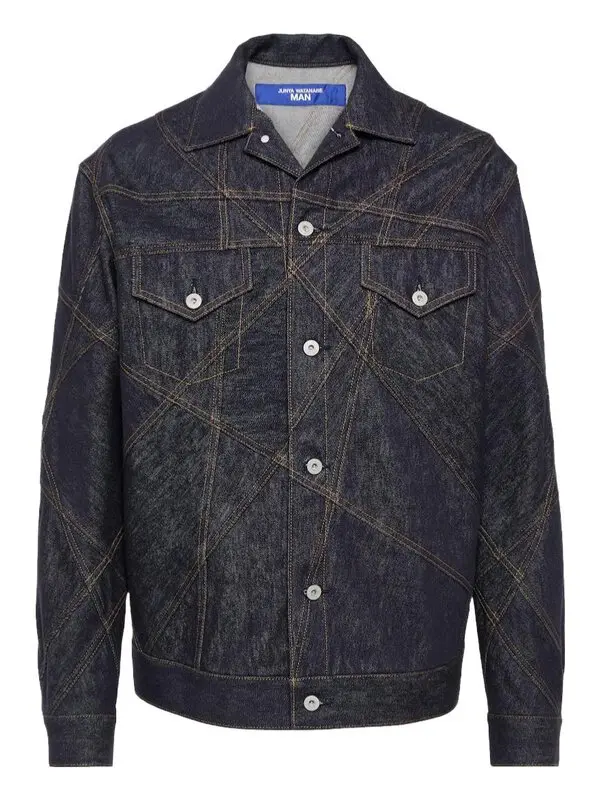 Junya Watanabe Button-down Long-sleeved Denim Jacket - Black