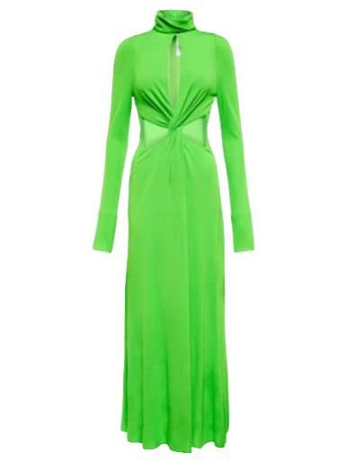 Victoria Beckham Openwork Knit Midi Dress - Green