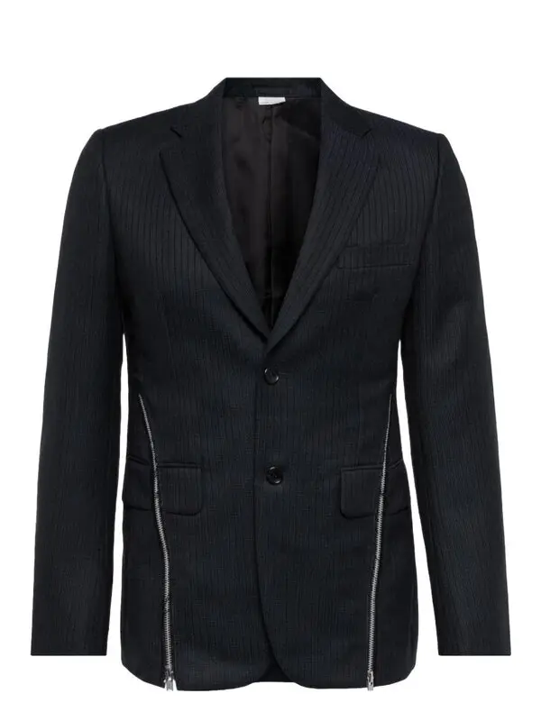 Comme Des Garçons Suit Jacket With Zipper Detail - Black