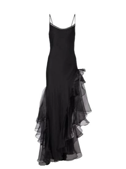 SIR. Ruffled Strappy Dress - Black