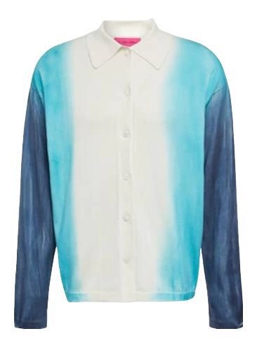 THE ELDER STATESMAN Tie-dye Knit Cardigan - Blue