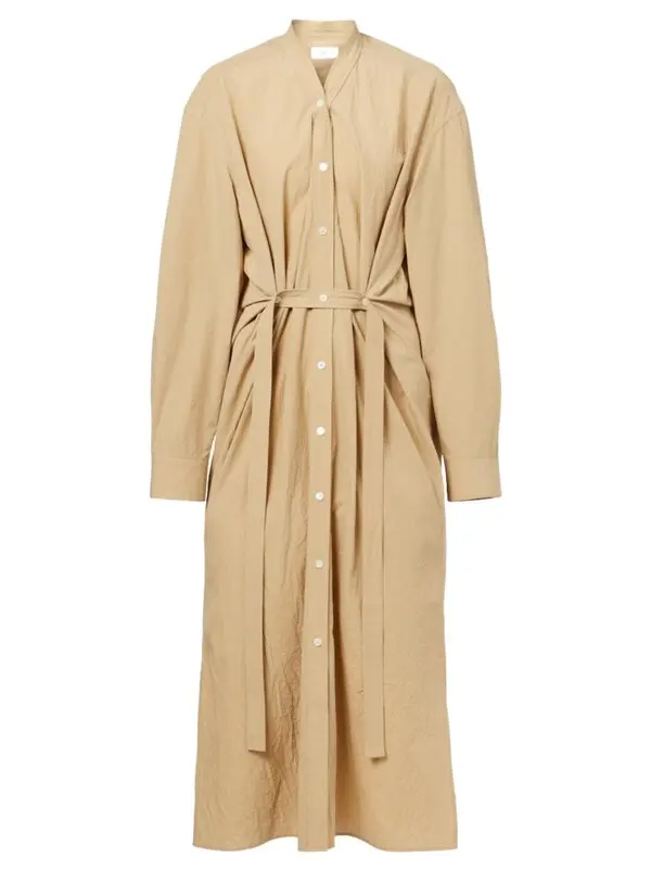 LEMAIRE Belted Shirt Dress - Nude