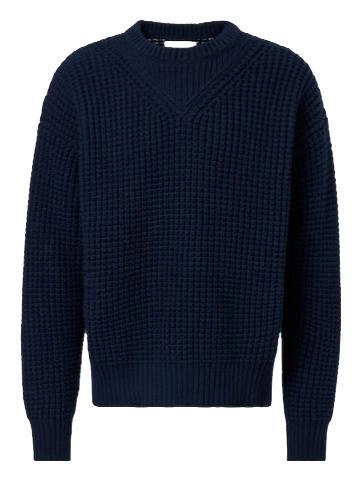 JIL SANDER Oversized Virgin Wool Waffle-knit Sweater - Black