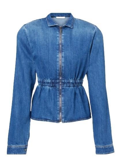 NENSI DOJAKA Denim Jacket With Elasticated Waist - Blue