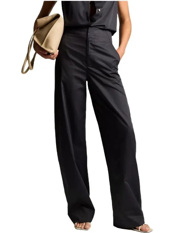 Vince High-waisted Wide-leg Trousers - Ink