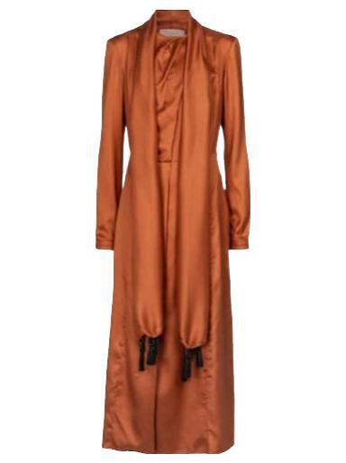 Gabriela Hearst Long Sleeve Silk Dress With Scarf Detail - Brown