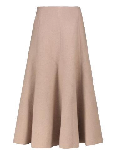 Gabriela Hearst Maureen High-waisted Pleated Midi Skirt - Nude