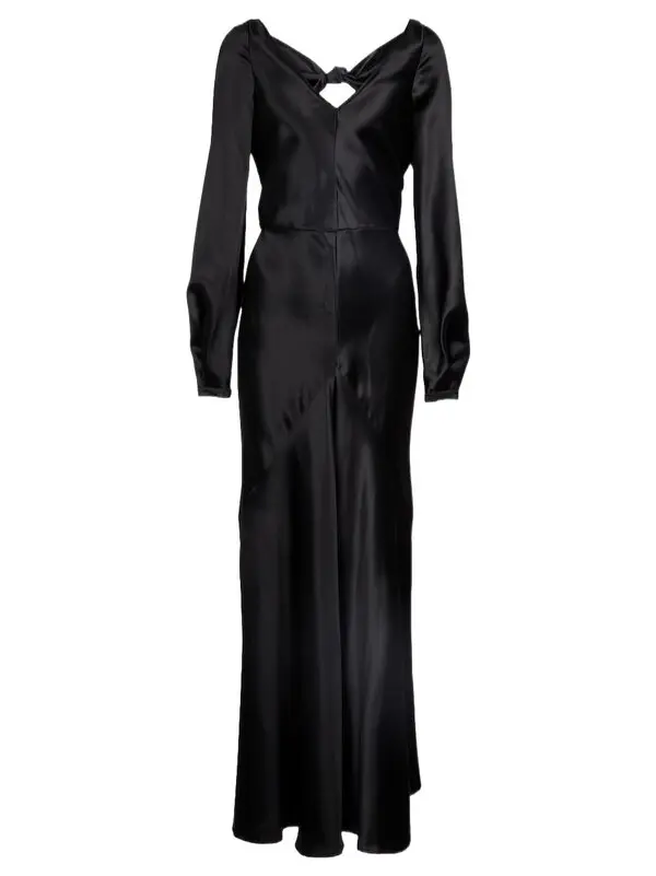 Gabriela Hearst Satin Midi Dress - Black