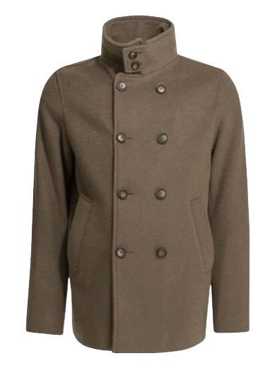 Herno Double-breasted Short Coat - Brown