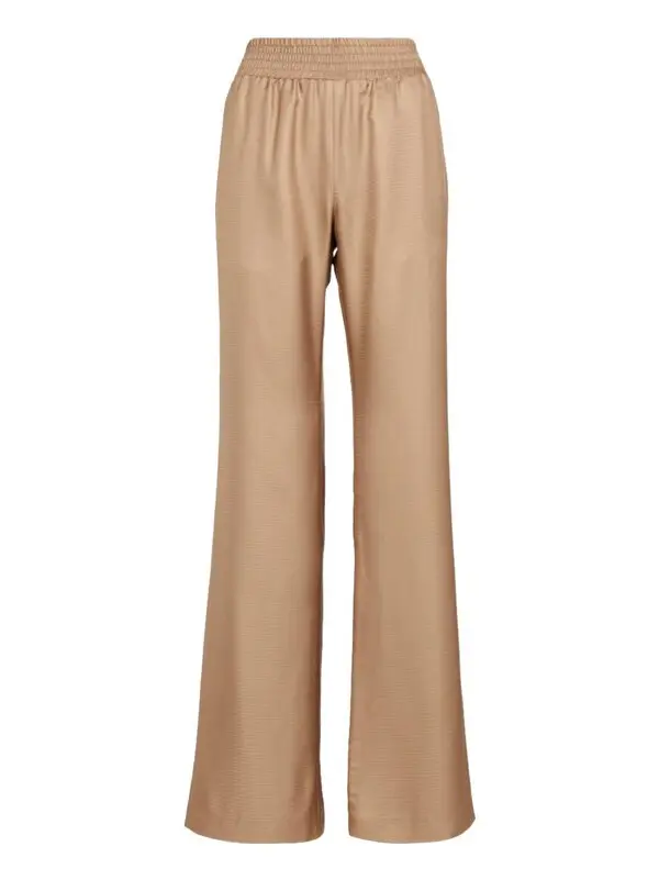 Gabriela Hearst Wide-leg Elasticated Waistband Pants - Nude