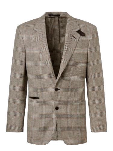 Dunhill Checked Wool And Cashmere Blazer - Gray