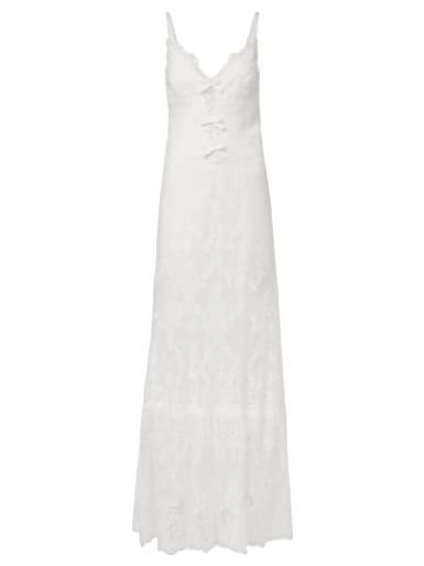 Elie Saab Cotton-blend Lace Maxi Gown - White